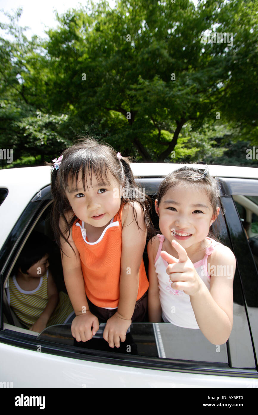 Children in a car Stock Photo - Alamy