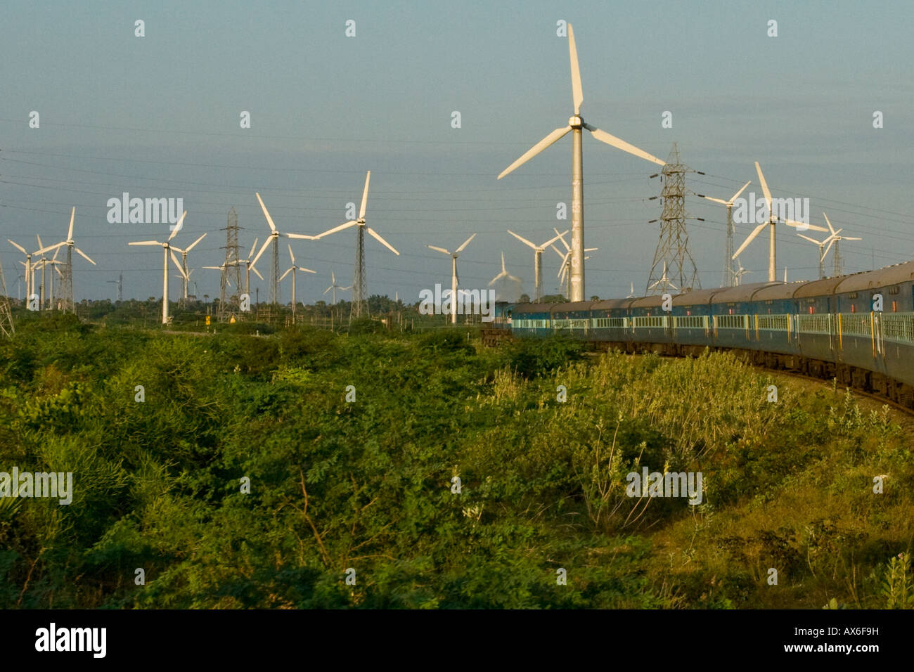 Wind Power Generation Turbines near Kanyakumari in Tamil Nadu India ...