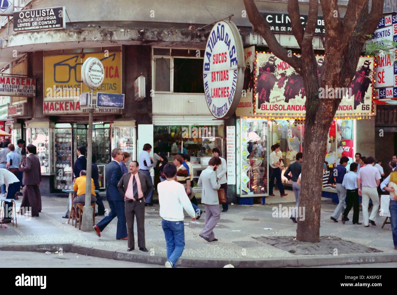 A city scene of daily, everyday activities in the busy south american ...