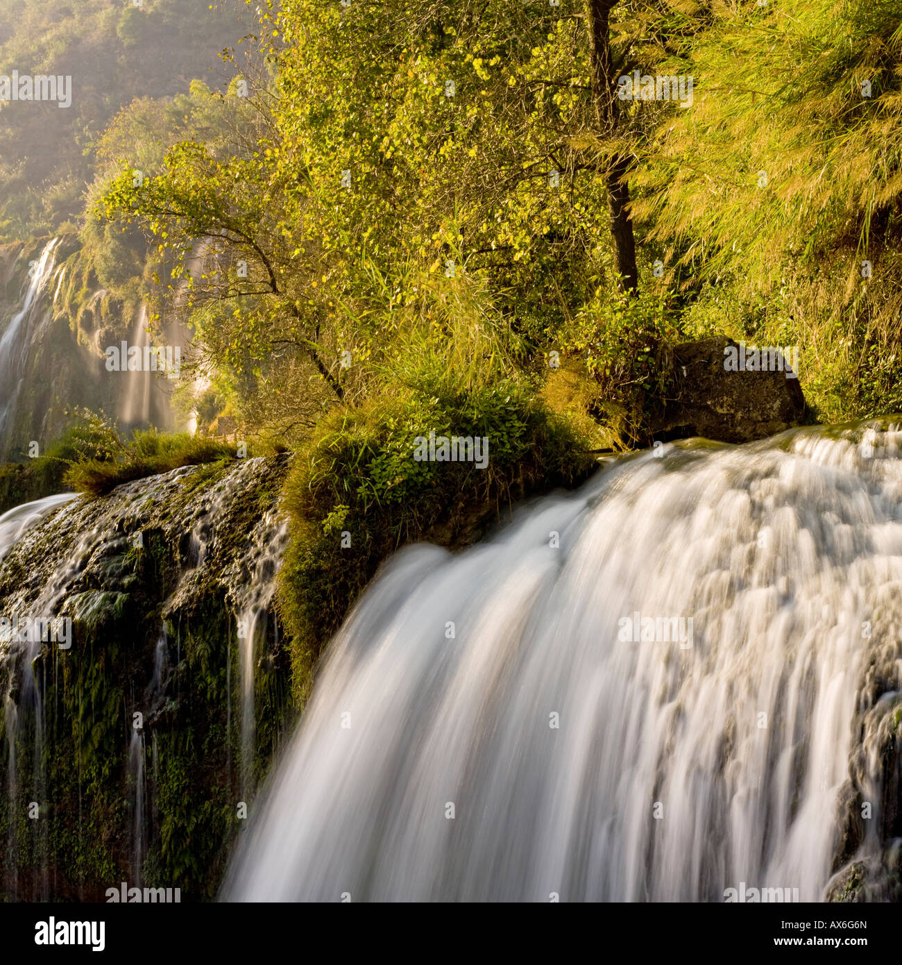 Lower cascades of Jiulong (Nine Dragons) waterfall Yunnan, China Stock ...