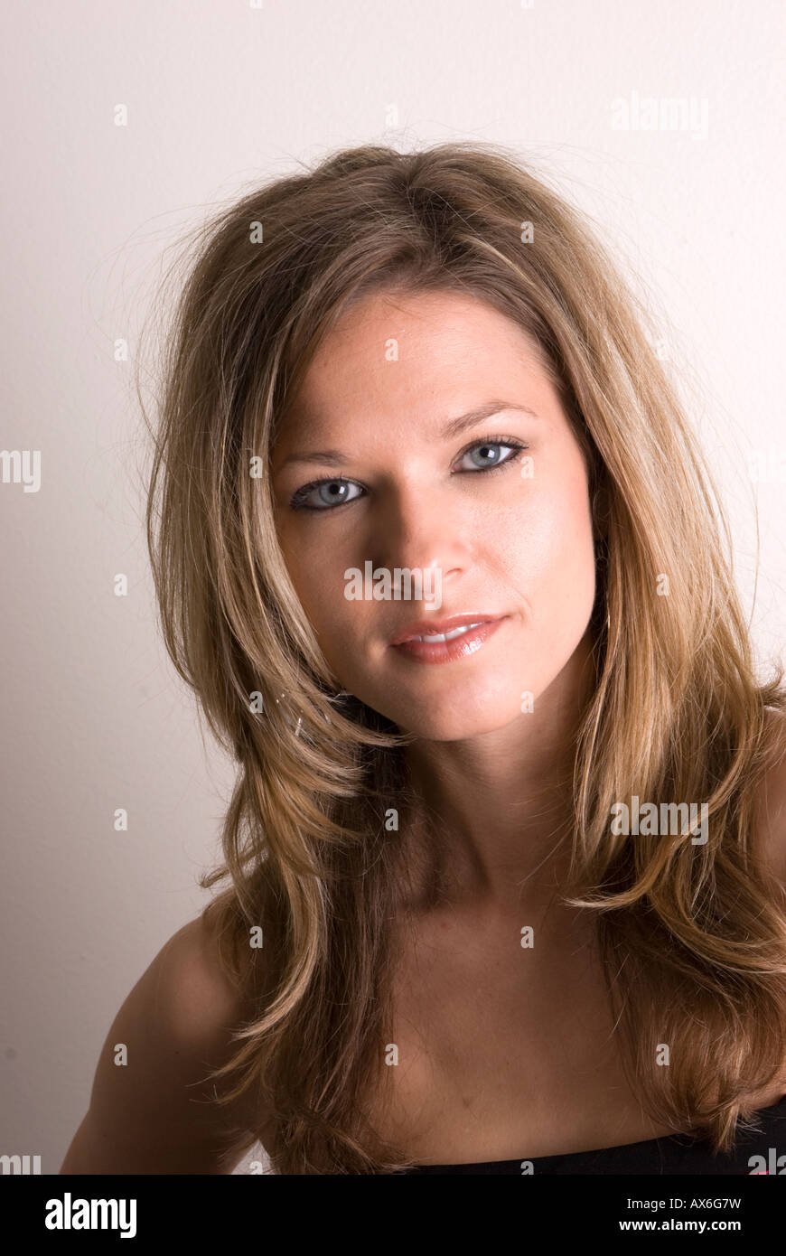 Beautiful female model headshot Stock Photo - Alamy
