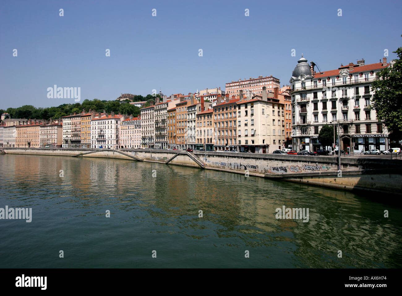 Saone river river bank lyon peaceful hi-res stock photography and ...