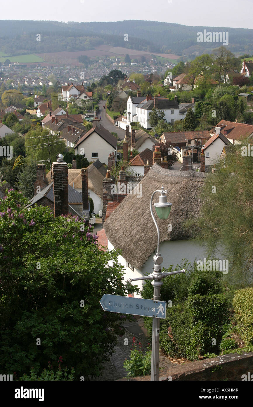 Somerset Minehead Higher Town from Church Steps Stock Photo - Alamy