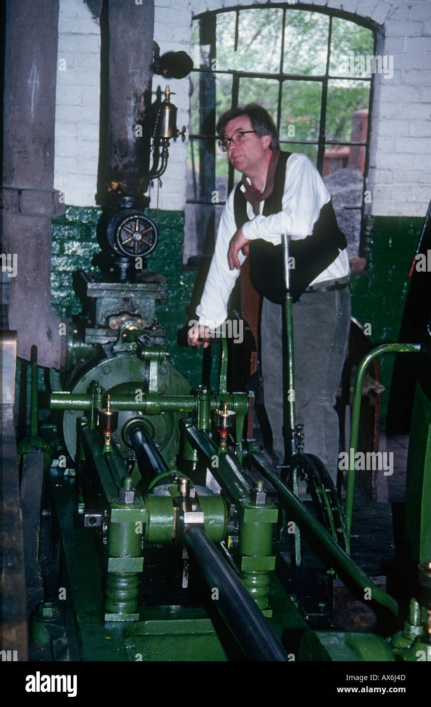 steam engine driver Black Country England Stock Photo - Alamy