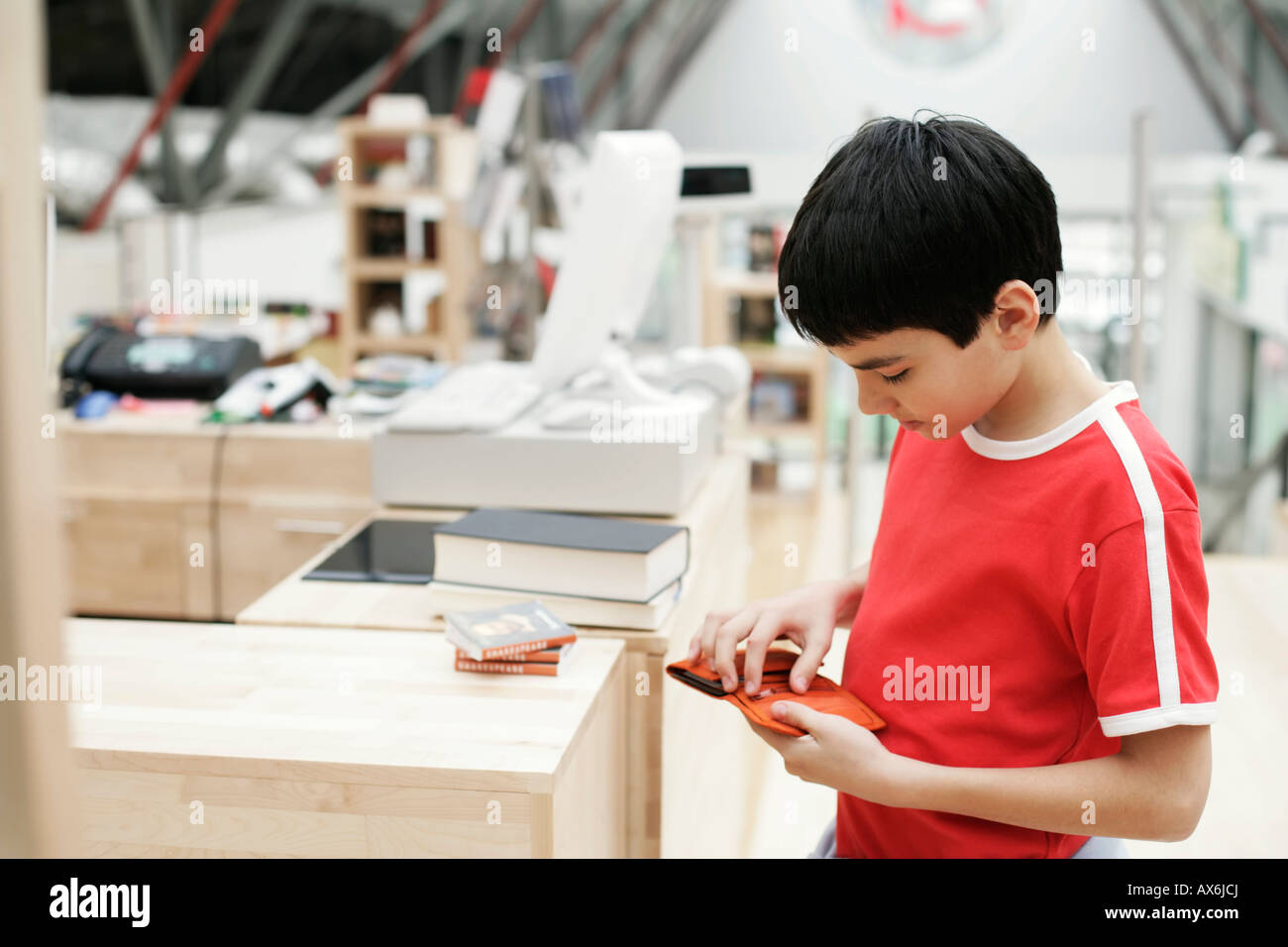 Boy library counter hi-res stock photography and images - Alamy