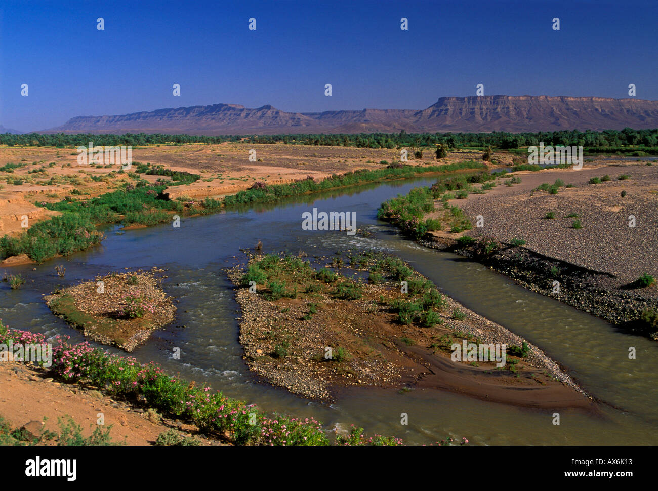 oasis, resource, between Agdz and Zagora, Draa River, Draa Valley, Draa ...