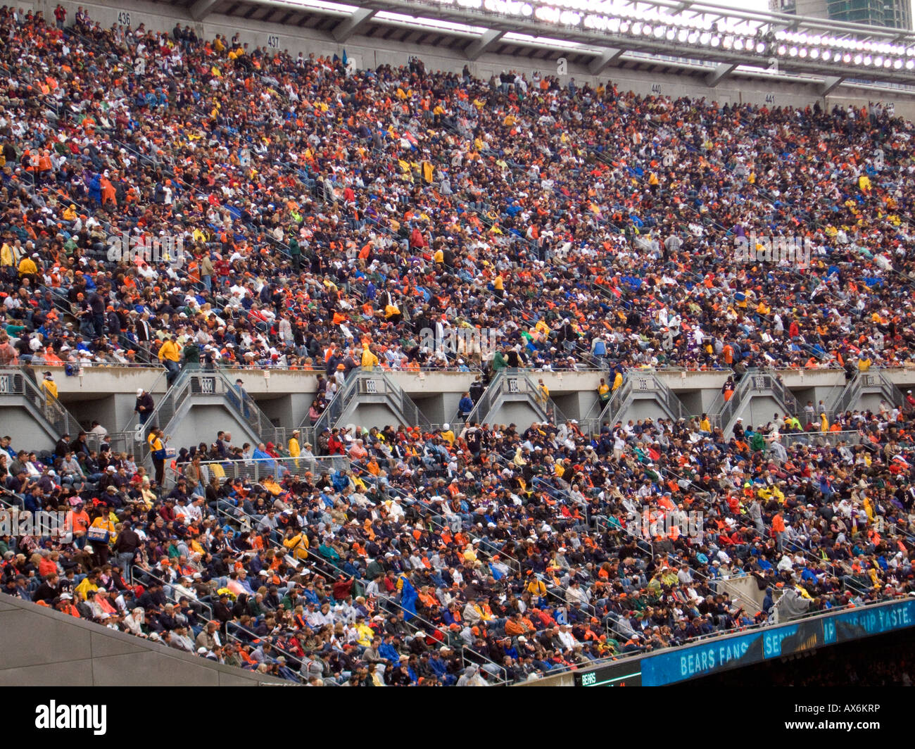 The crowd at The National Football League's Chicago Bears v Minnesota ...