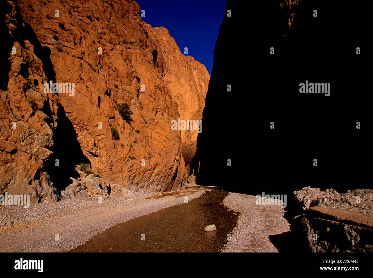 river bed, Todra Gorge, canyon, Todgha gorge, High Atlas Mountains ...