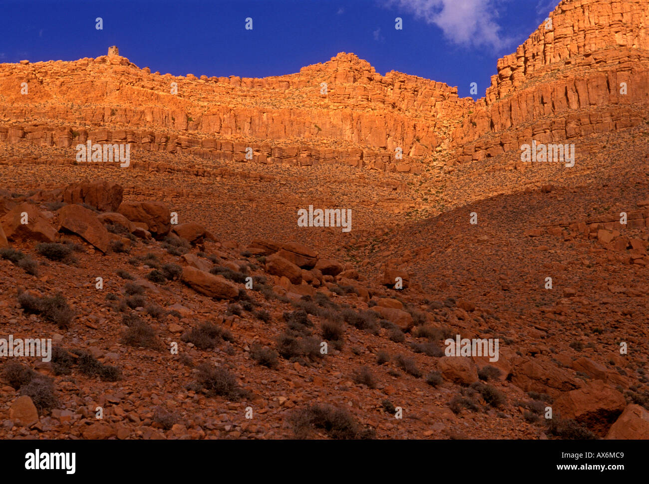 mountain landscape, Ziz River, Ziz Gorge, Ziz Valley, Tafilalet Region ...
