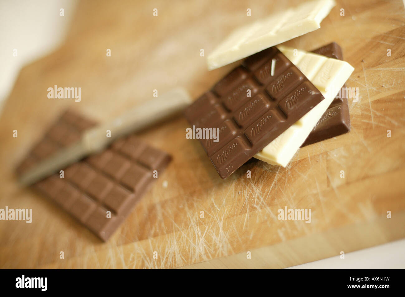 Close-up of chocolate bars Stock Photo - Alamy