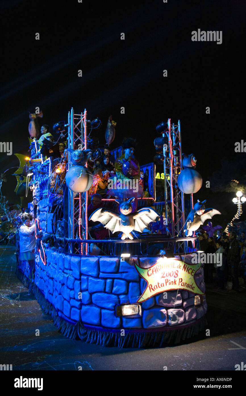 Rata Pink Parade float at the Nice Carnaval 2008 Stock Photo - Alamy