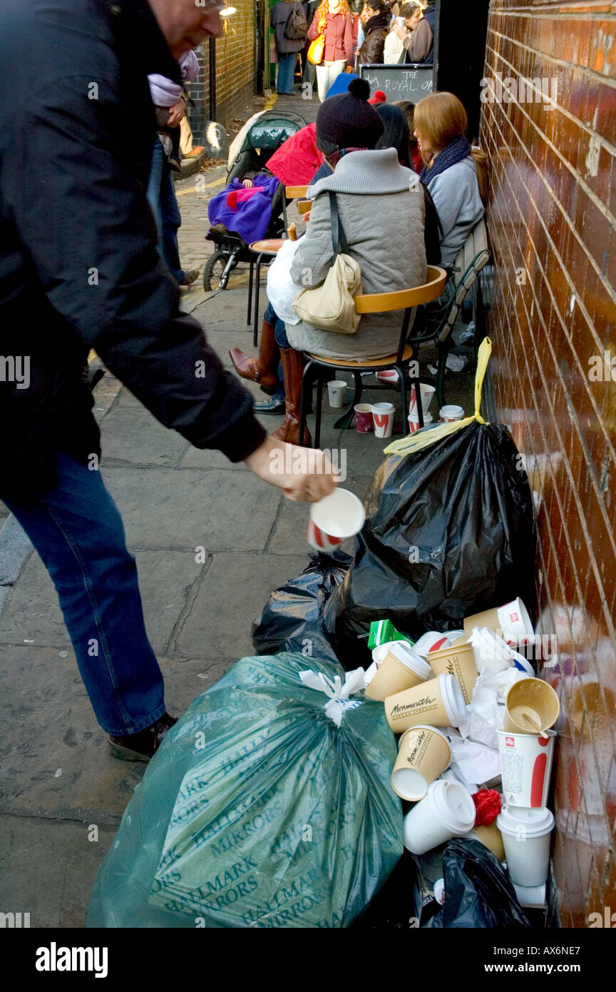Litter around Shoreditch London England UK Stock Photo - Alamy