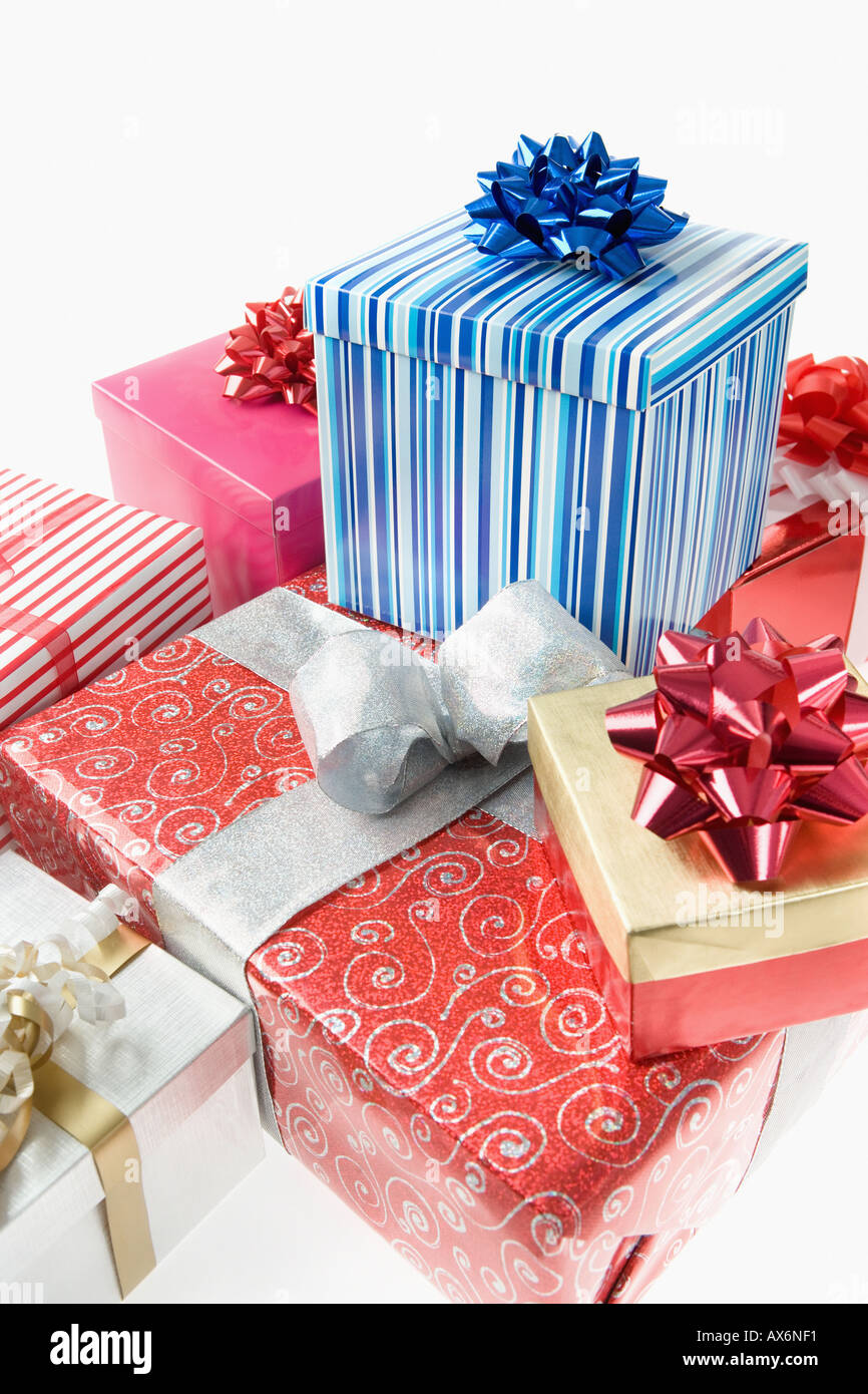Stack of gifts Stock Photo - Alamy