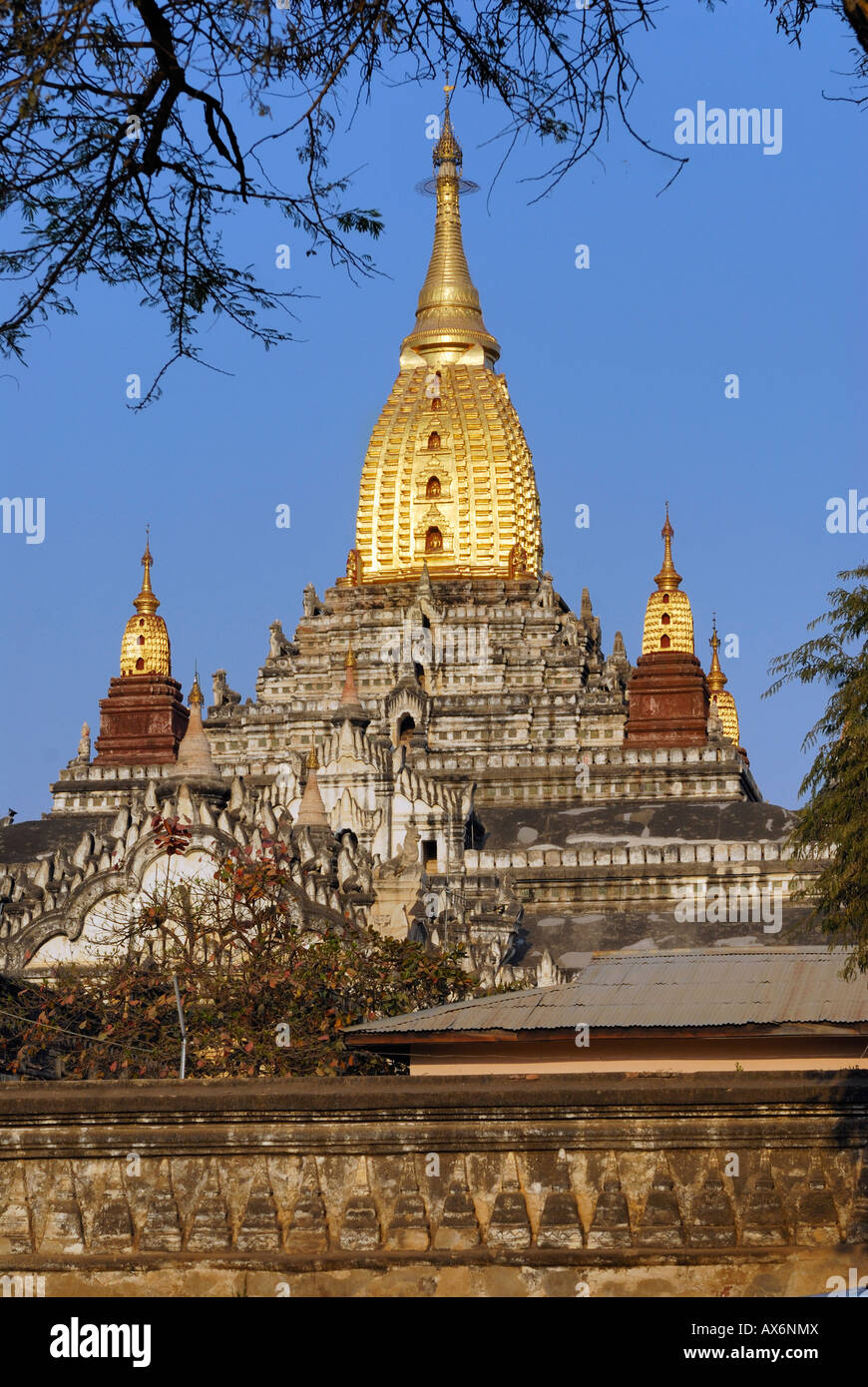 Low angle view of temple, Ananda Temple, Bagan, Myanmar Stock Photo - Alamy