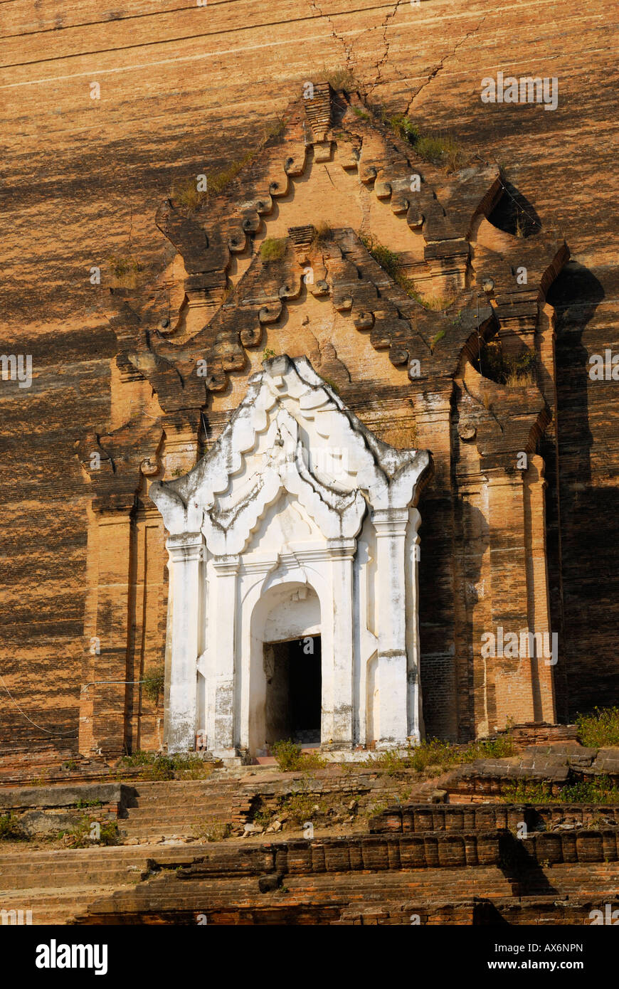 Entrance of pagoda, Mingun Pagoda, Mingun, Sagaing Division, Myanmar ...