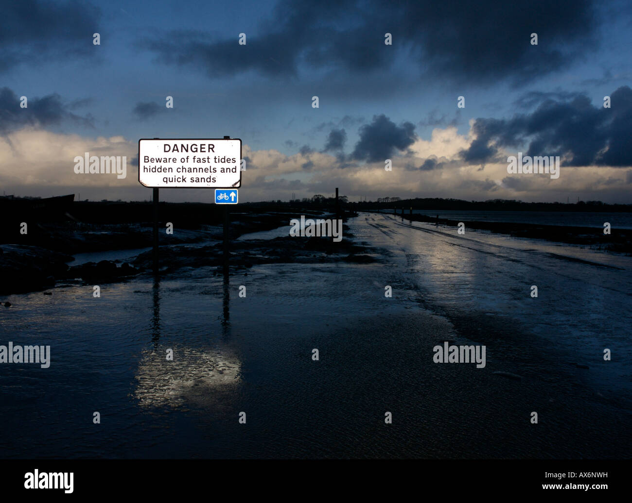 The causeway to Sunderland Point, near Lancaster, UK: an old port that ...