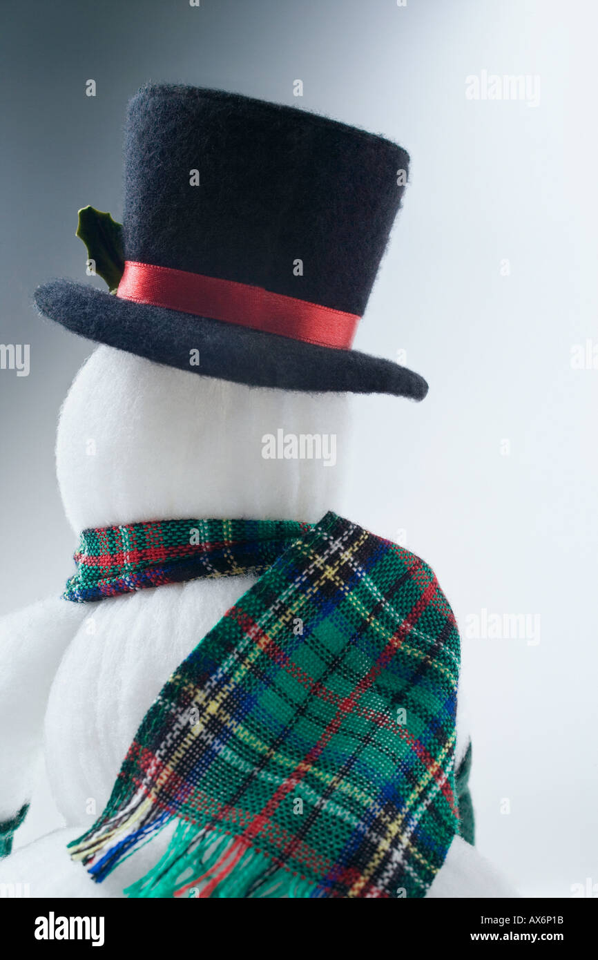 Rear view of a snowman Stock Photo - Alamy