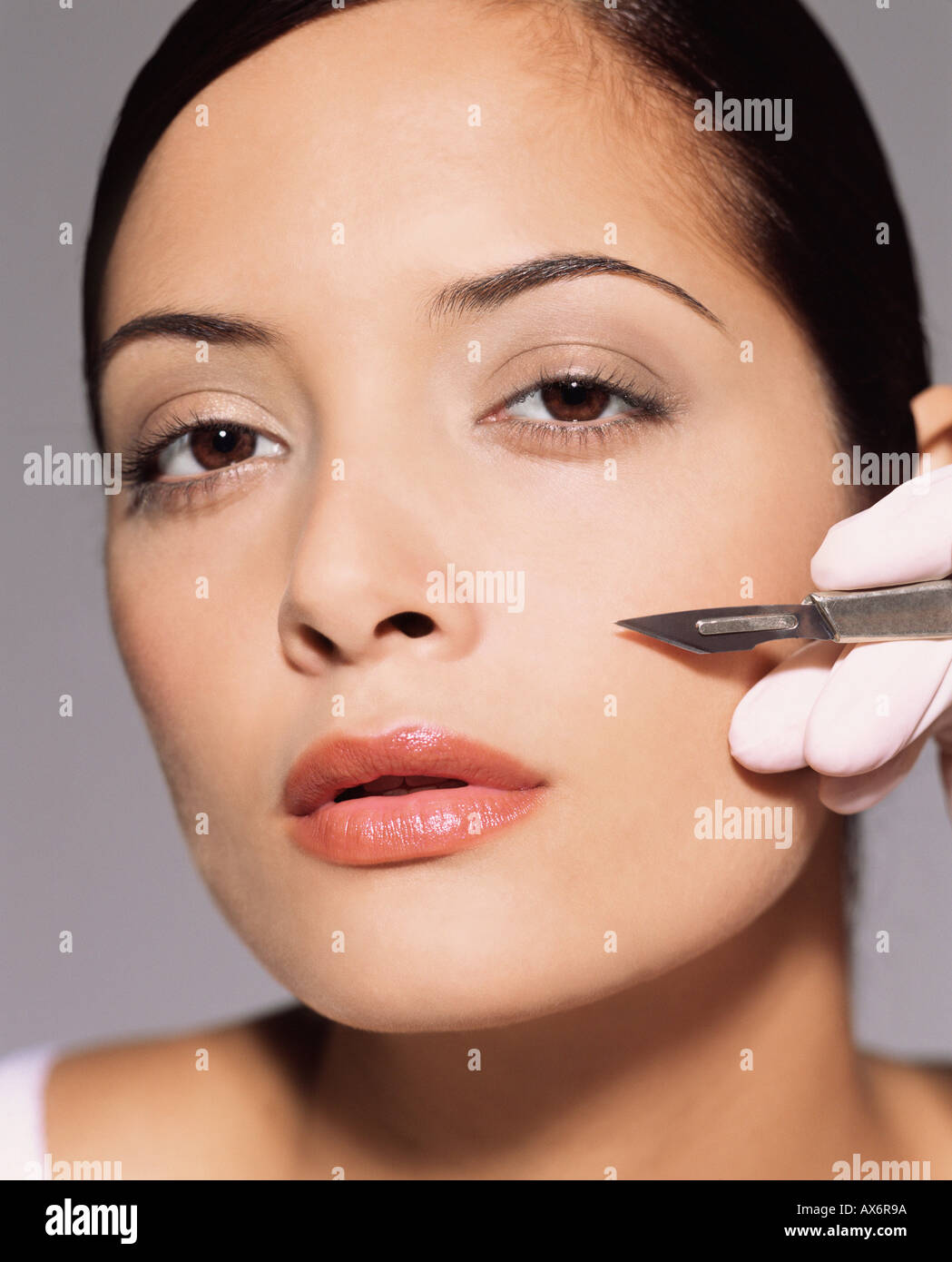 Woman having cosmetic surgery Stock Photo - Alamy