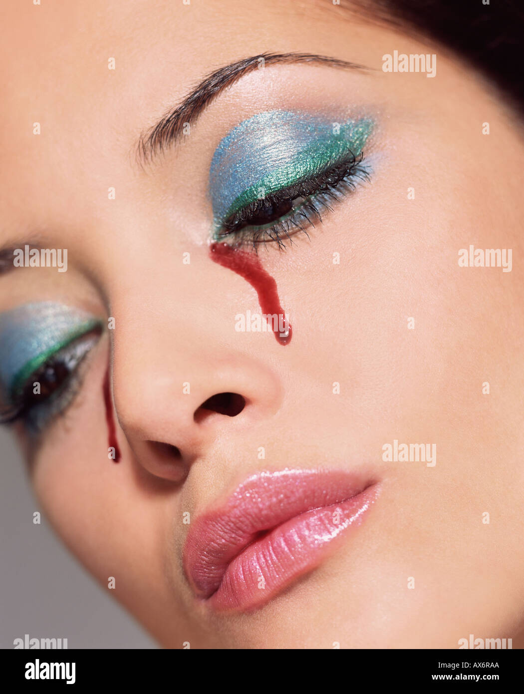 Heartbroken Girl Crying Blood