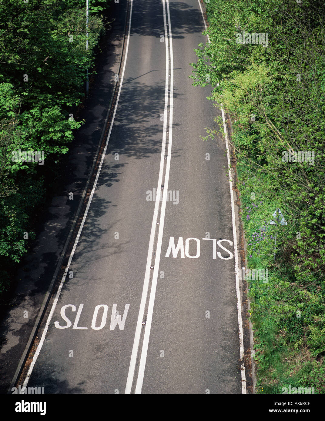 Road markings rural road hi-res stock photography and images - Alamy