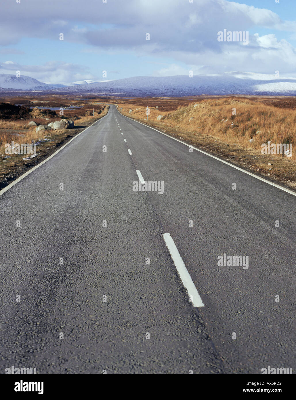 Road through Scottish Highlands Stock Photo - Alamy