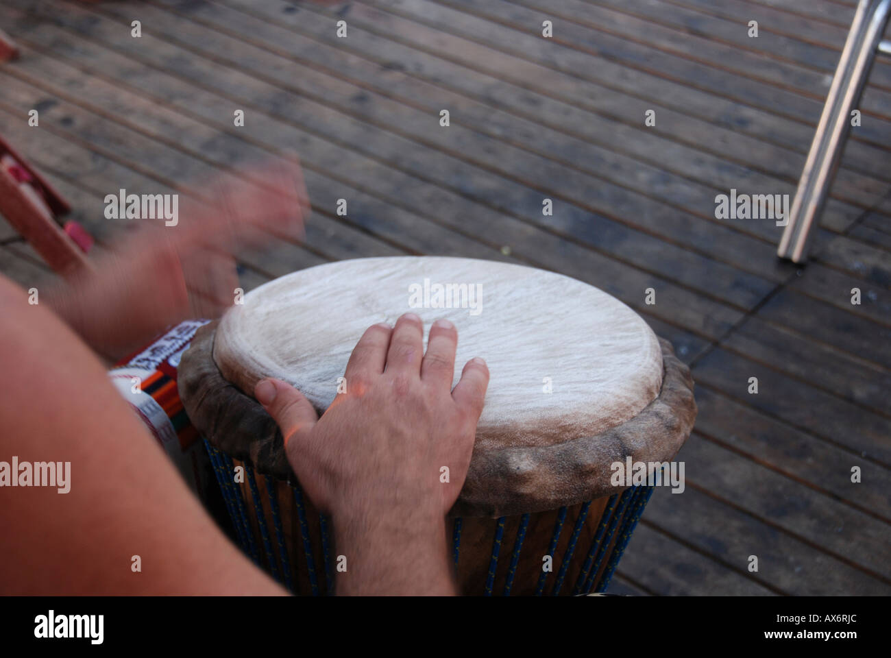 A male drummer at drummers beach Tel Aviv Israel HORIZONTAL Stock Photo ...