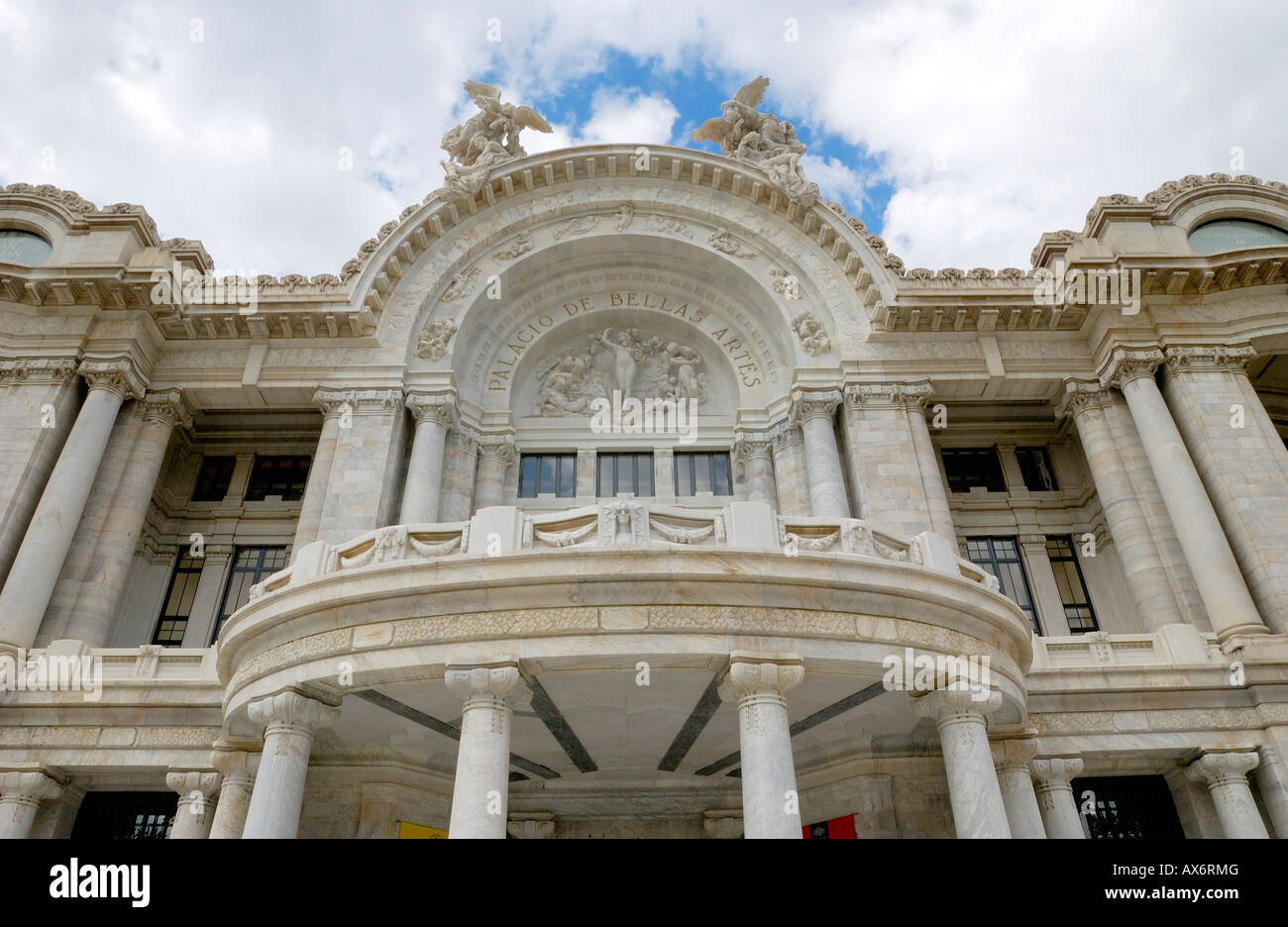 Low angle view of opera house, Palacio de Bellas Artes, Mexico City ...