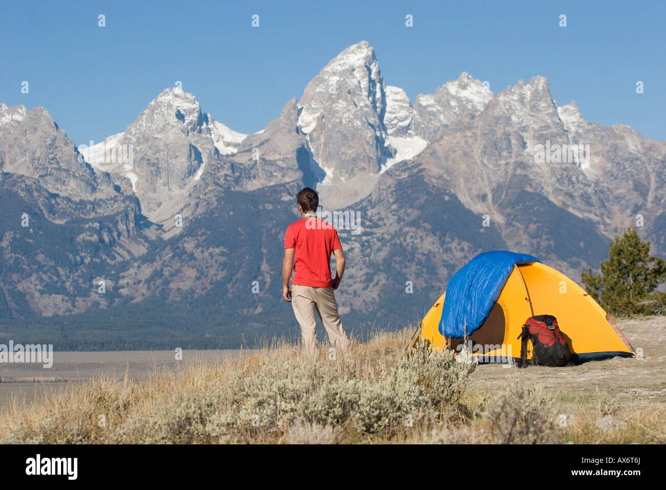Camping in Grand Teton National Park CA Stock Photo - Alamy