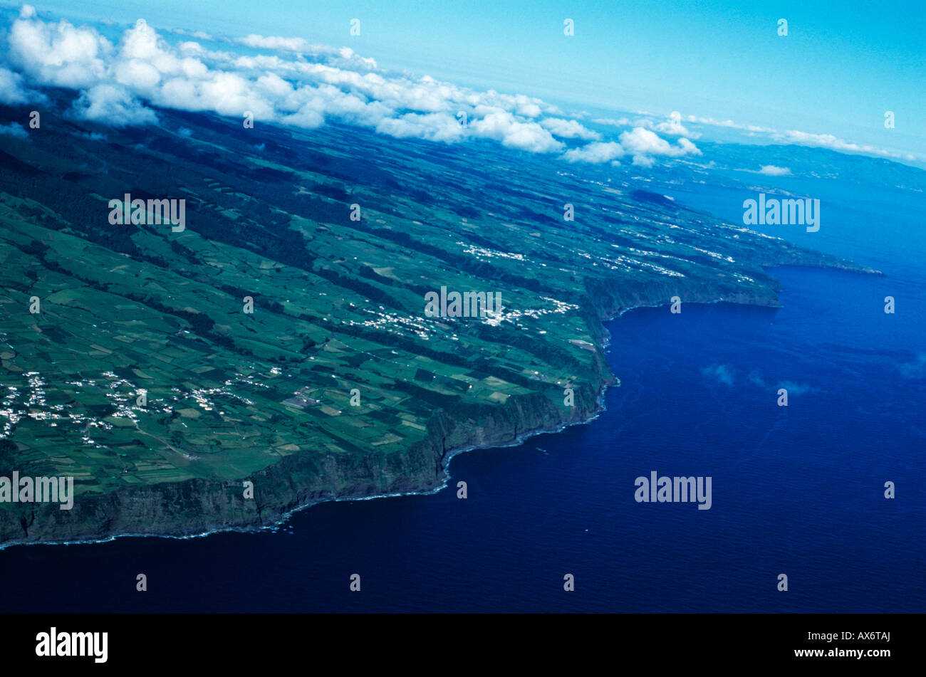 Air view of the Azores Stock Photo - Alamy
