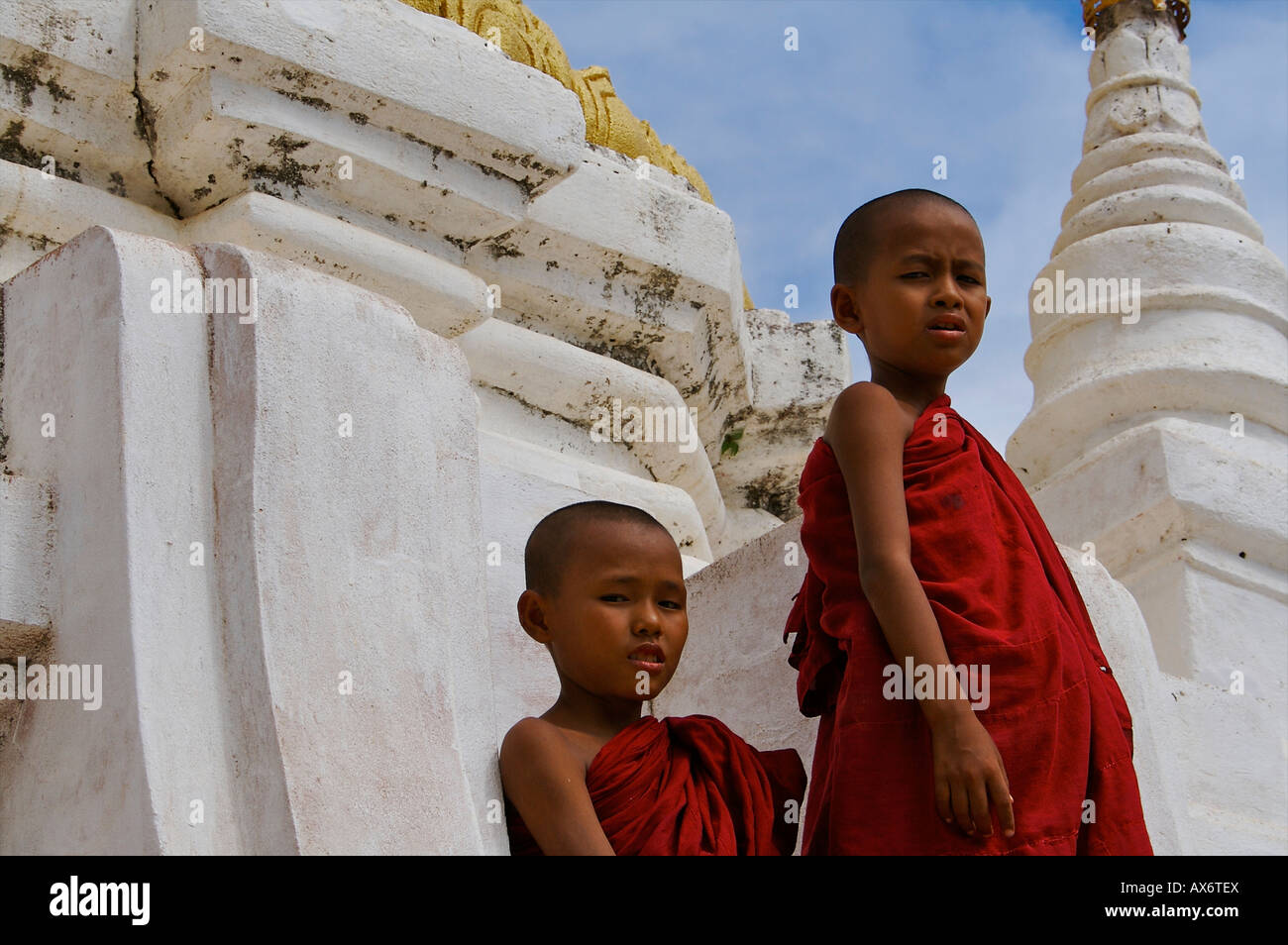 Young Monks at Paleik Stock Photo - Alamy