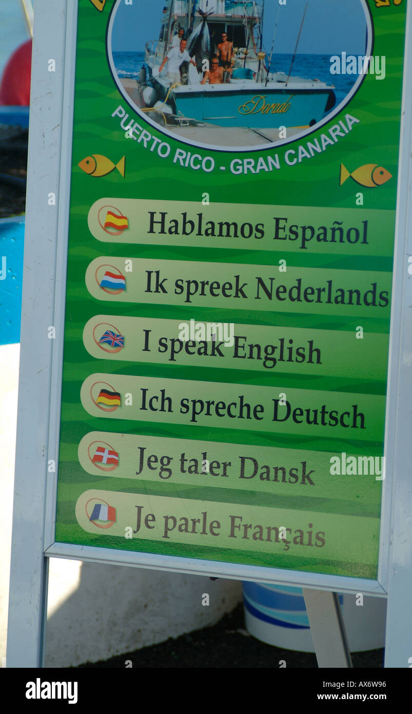 English spanish sign puerto rico hi-res stock photography and images ...