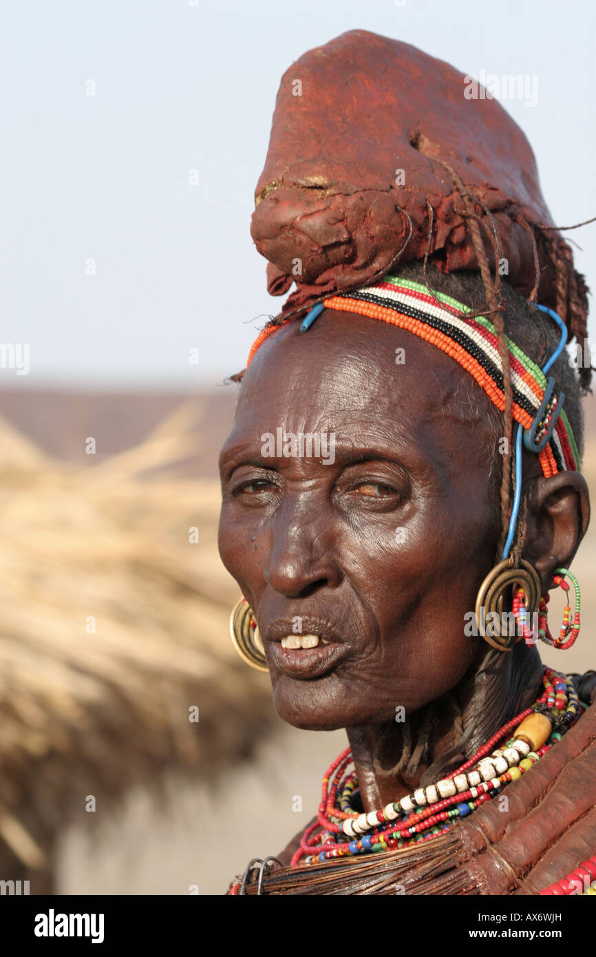 Turkana tribe woman northern Kenya Africa Stock Photo - Alamy