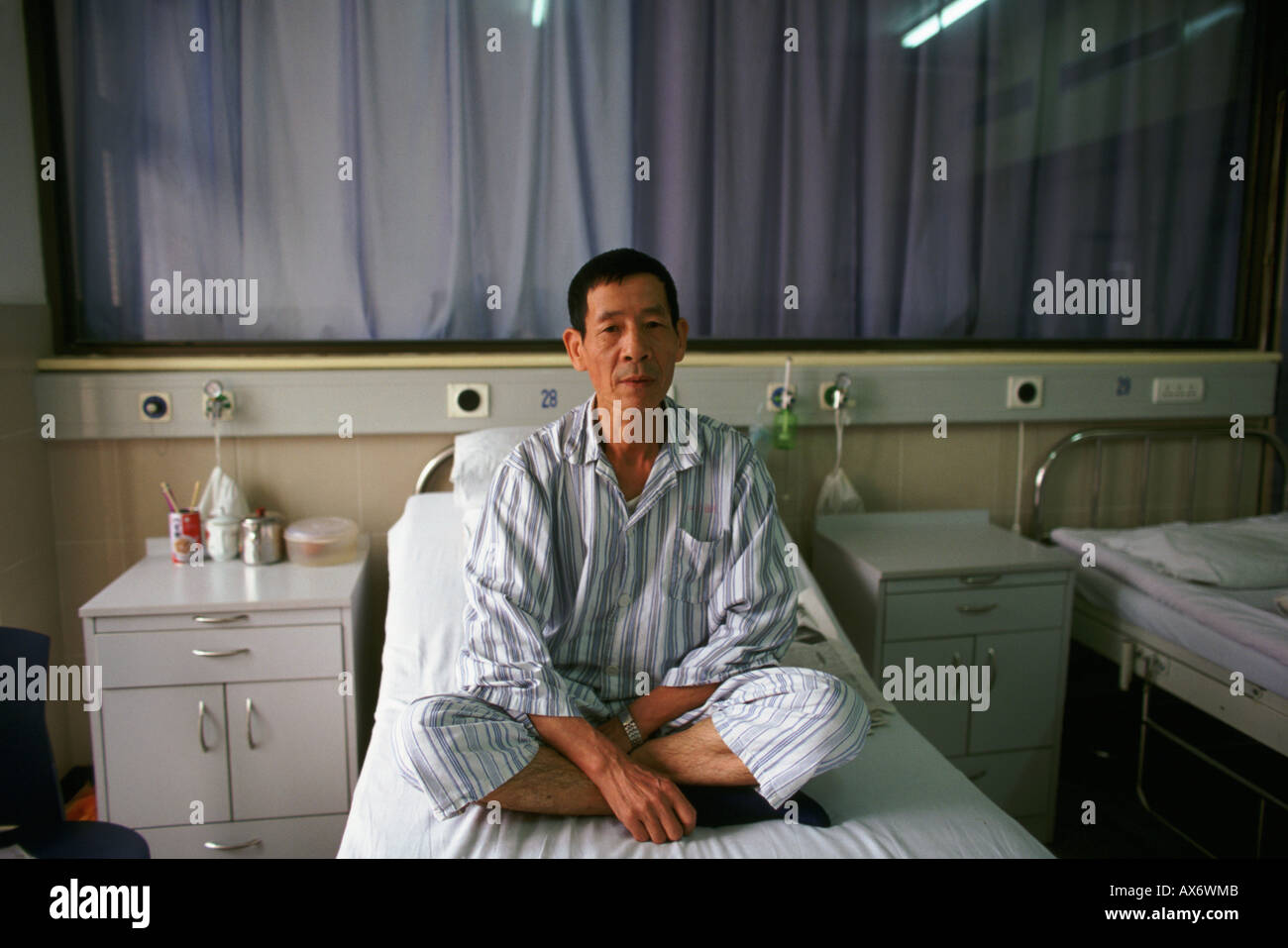A Chinese lung cancer patient at a hospital in Shanghai which ...