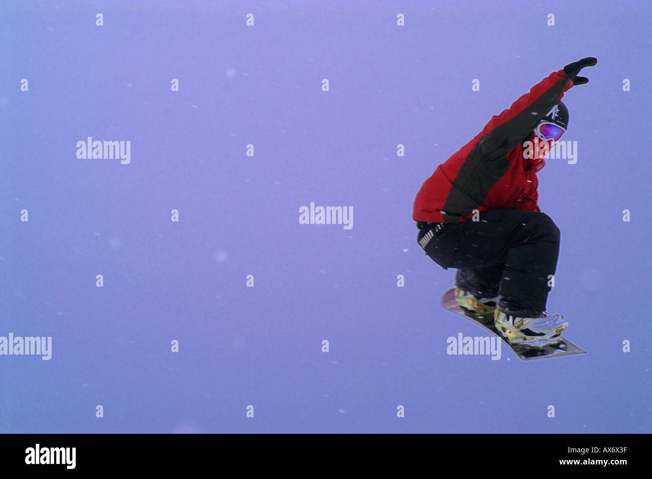 Snowboard Jumping competition Stock Photo - Alamy