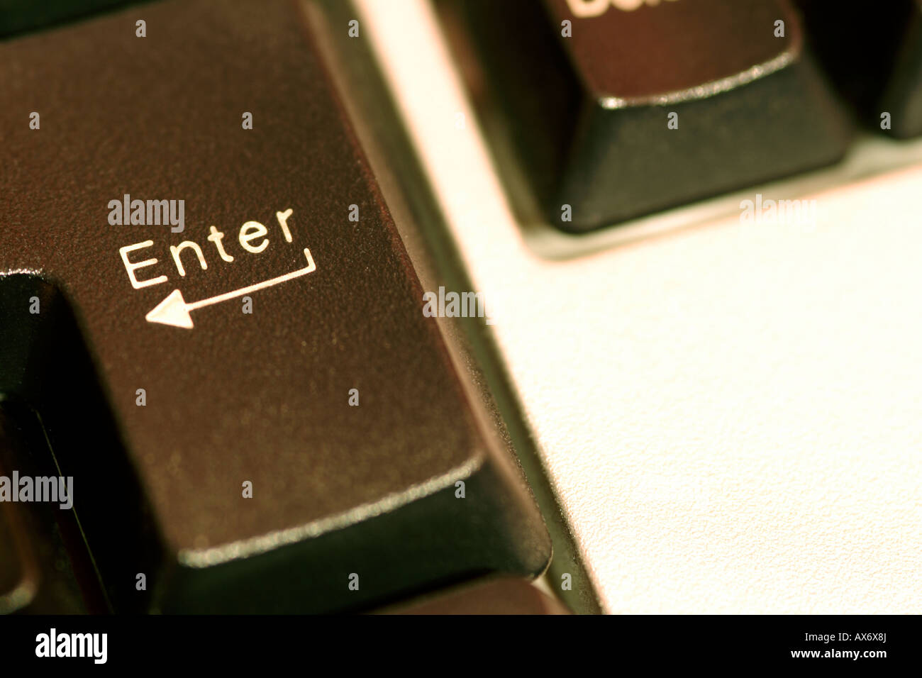 Enter button on computer keyboard close up Stock Photo - Alamy
