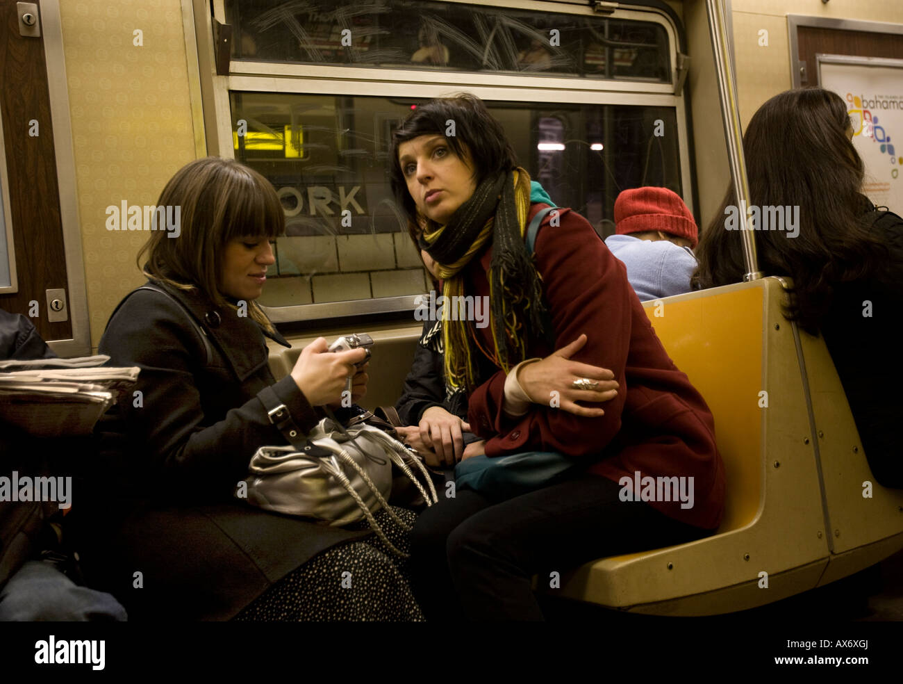 Subway riders in New York CIty Stock Photo - Alamy