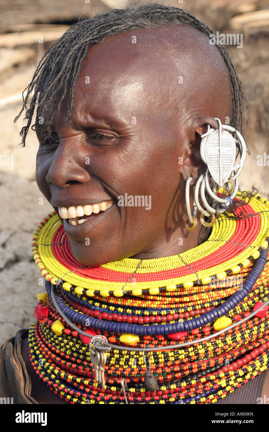 Turkana tribe woman northern Kenya Africa Stock Photo - Alamy