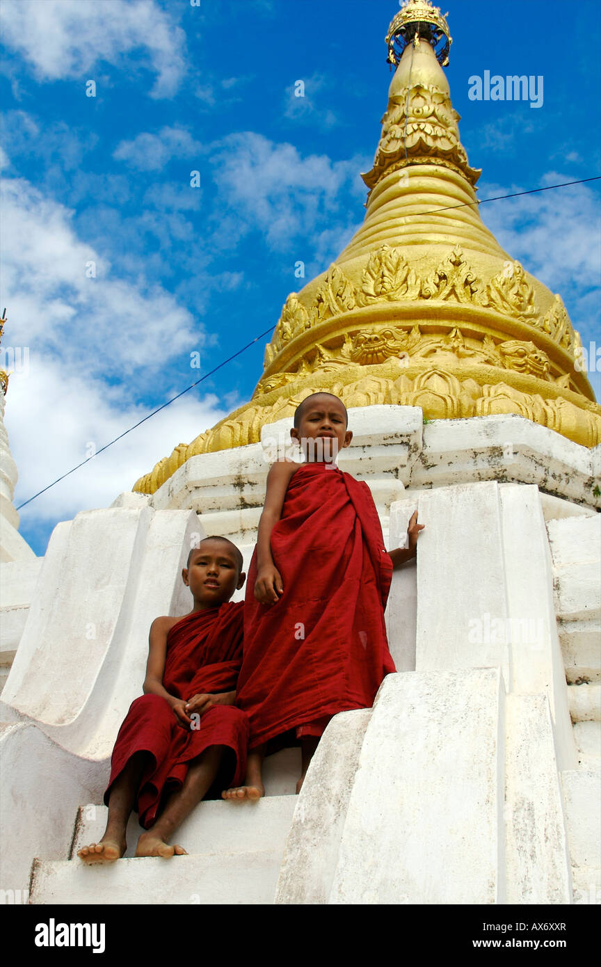 Young Monks at Paleik Stock Photo - Alamy