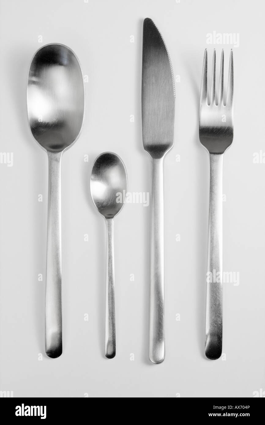 Set of kitchen objects on a white background Stock Photo - Alamy