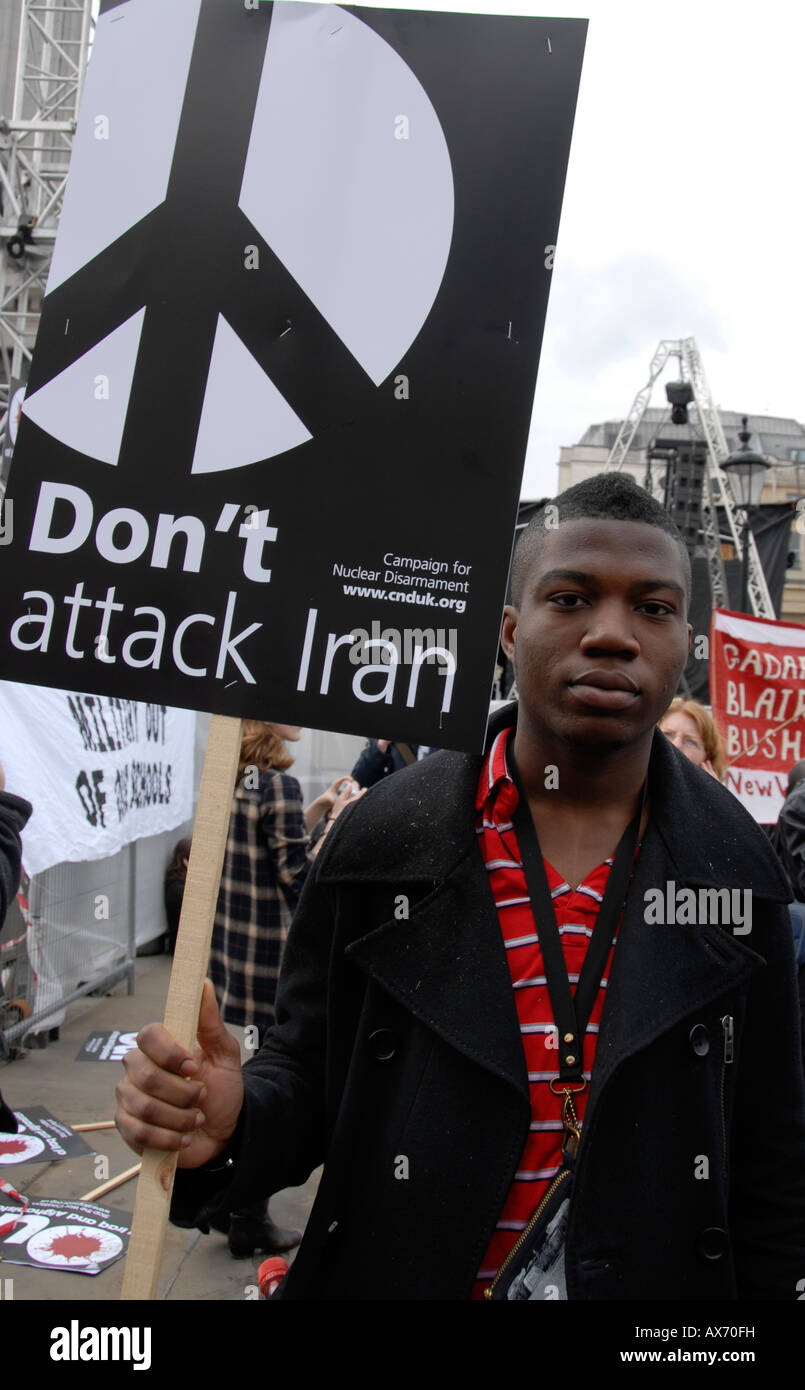 Stop the War demonstration 15 March 2008 Freedom for Iraq & Palestine ...