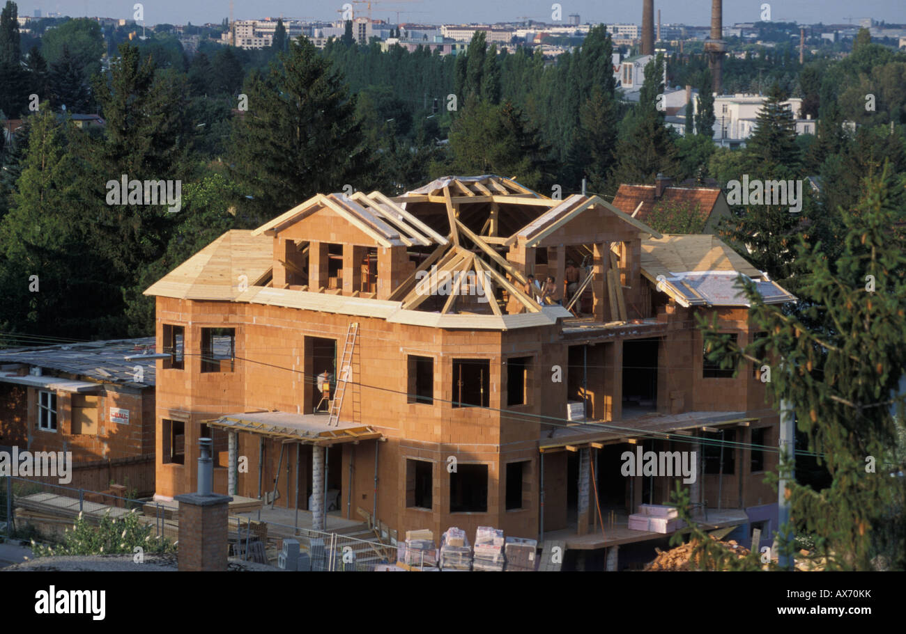 Carcass house a building site Stock Photo - Alamy