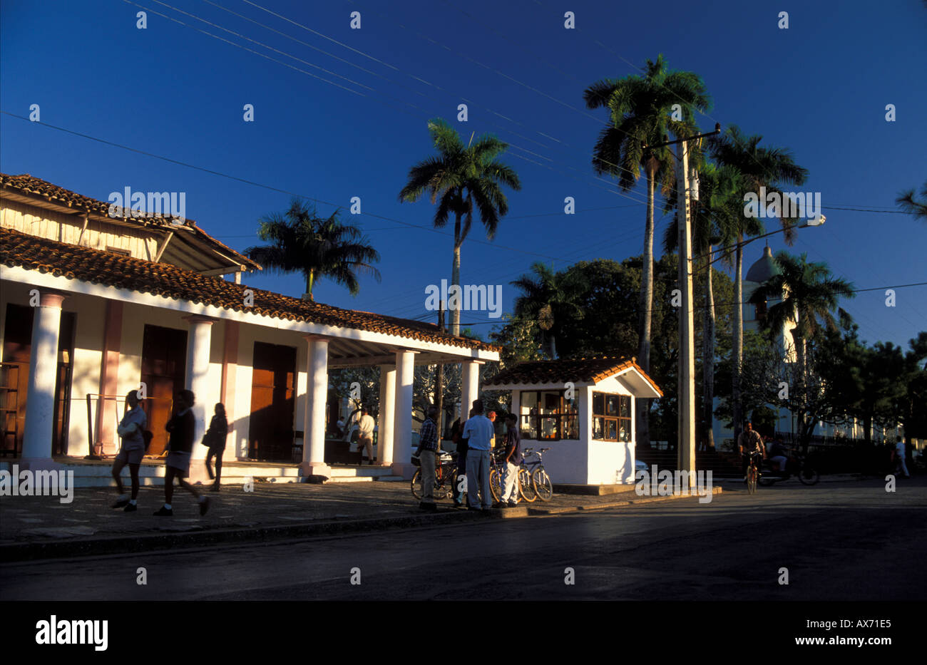 Streetscene early morning town Vinales Vinales Valley UNESCO World ...