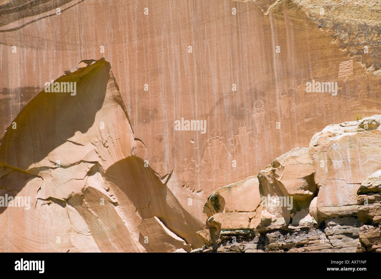 Fremont people, petroglyphs, Capitol Reef National Park, Utah, USA ...