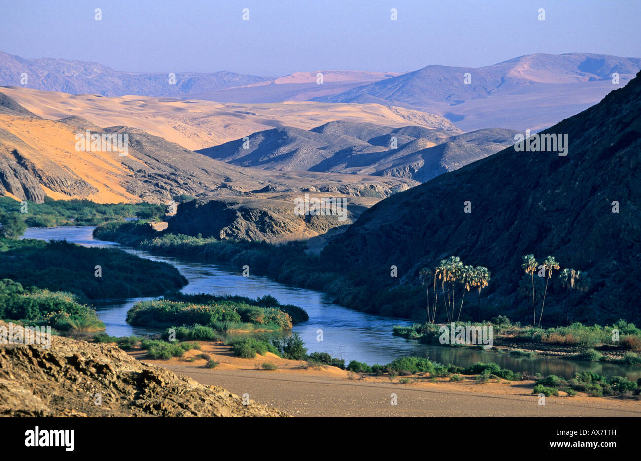 Kunene river Serra Cafema Kunene region Namibia Stock Photo - Alamy