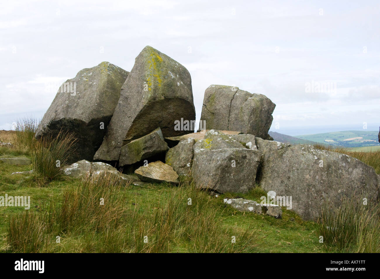 Blue stones on top of Preseli mountain.Horizontal format Stock Photo ...