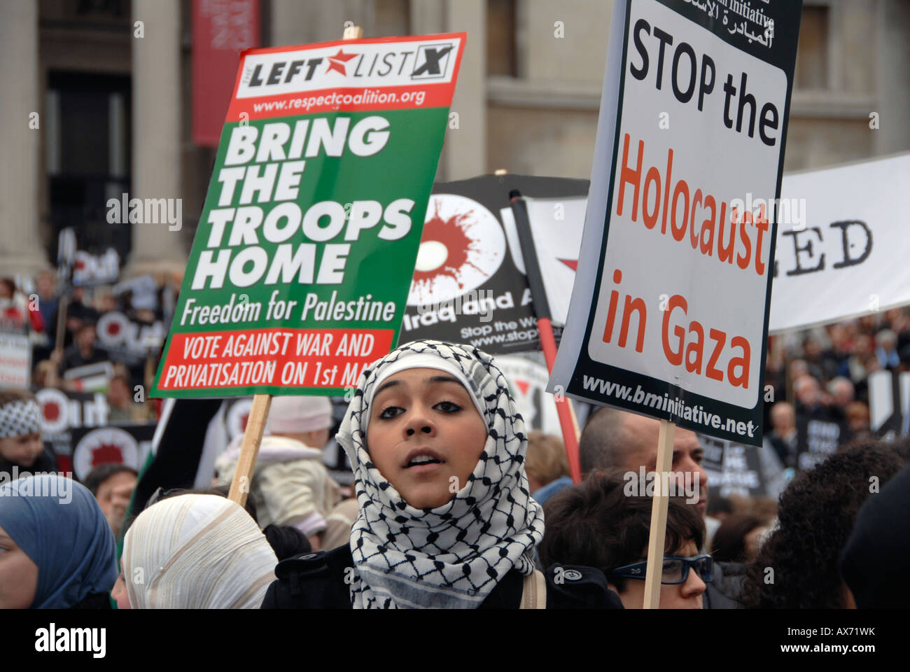 Stop the War demonstration 15 March 2008 Freedom for Iraq & Palestine ...