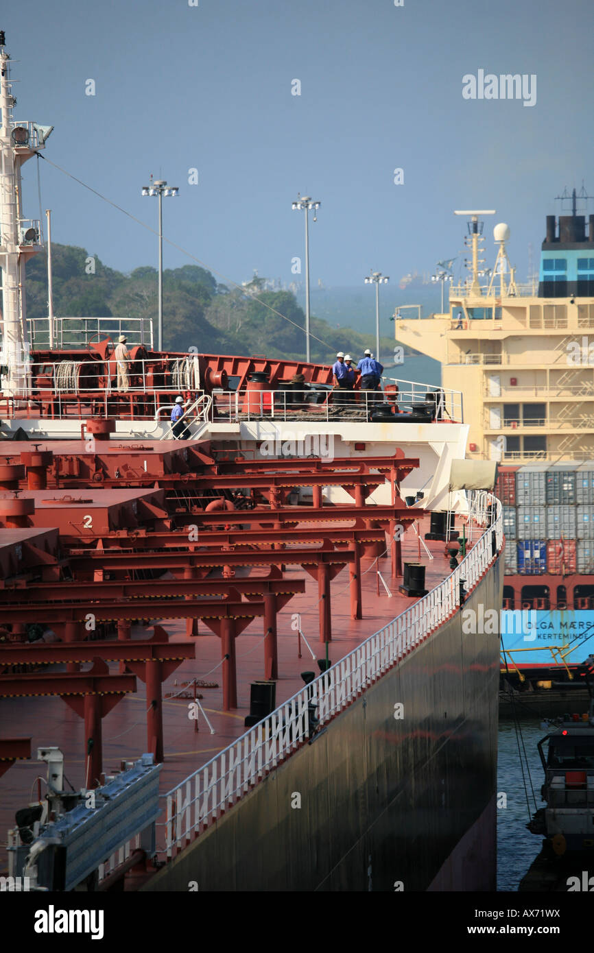 Gatun locks in the Panama canal Republic of Panama Stock Photo - Alamy