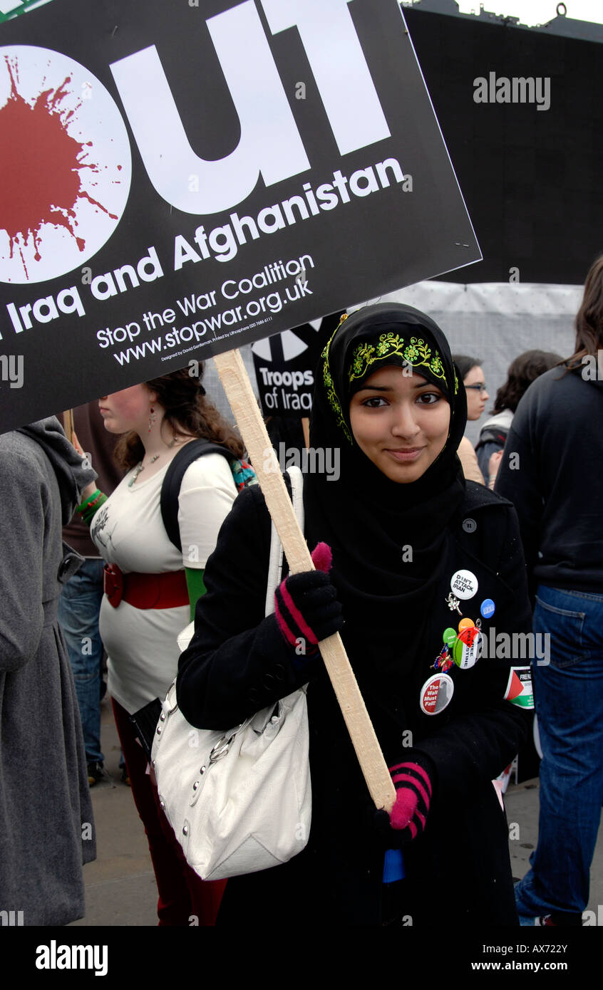 Stop the War demonstration 15 March 2008 Freedom for Iraq & Palestine ...