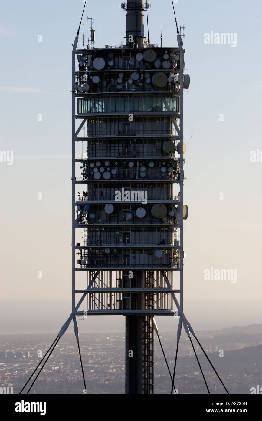 Collserola communication tower in Barcelona, Spain Stock Photo - Alamy