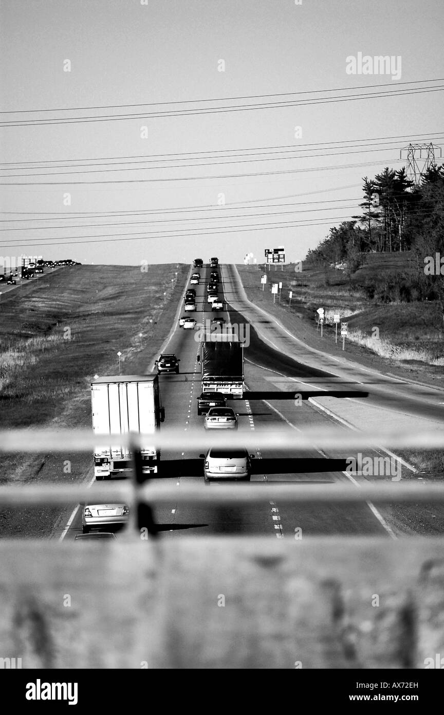 Expressway traffic Black and White Stock Photos & Images - Alamy